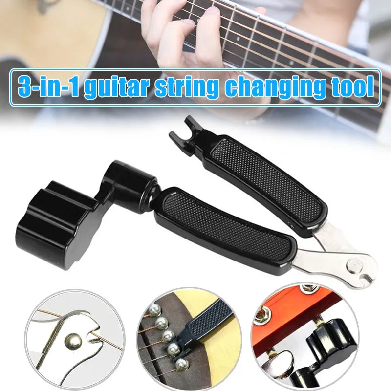 Guitar String Tool - Built-In Bridge Pin Puller & Cutter | Sacred Tune